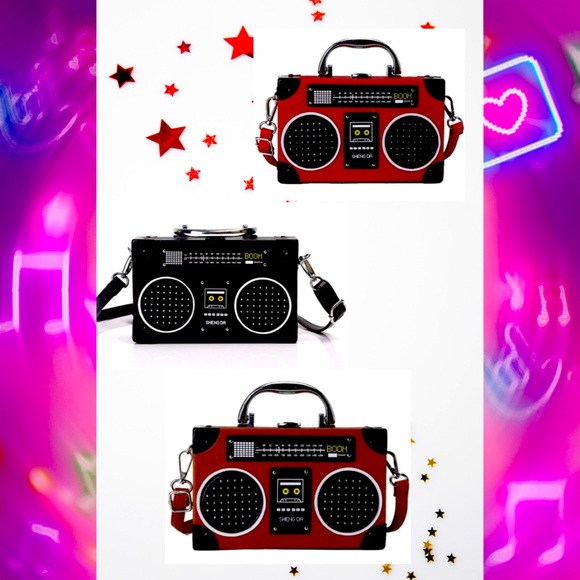 Bags | Unique Vintage Radio Shaped Crossbody Bag Women Clip Clasp ...